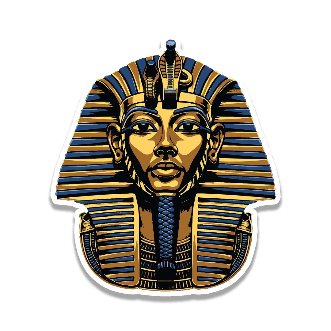 Pharaoh King Tut Golden Mask Vinyl Sticker Ancient Egyptian Decal for ...
