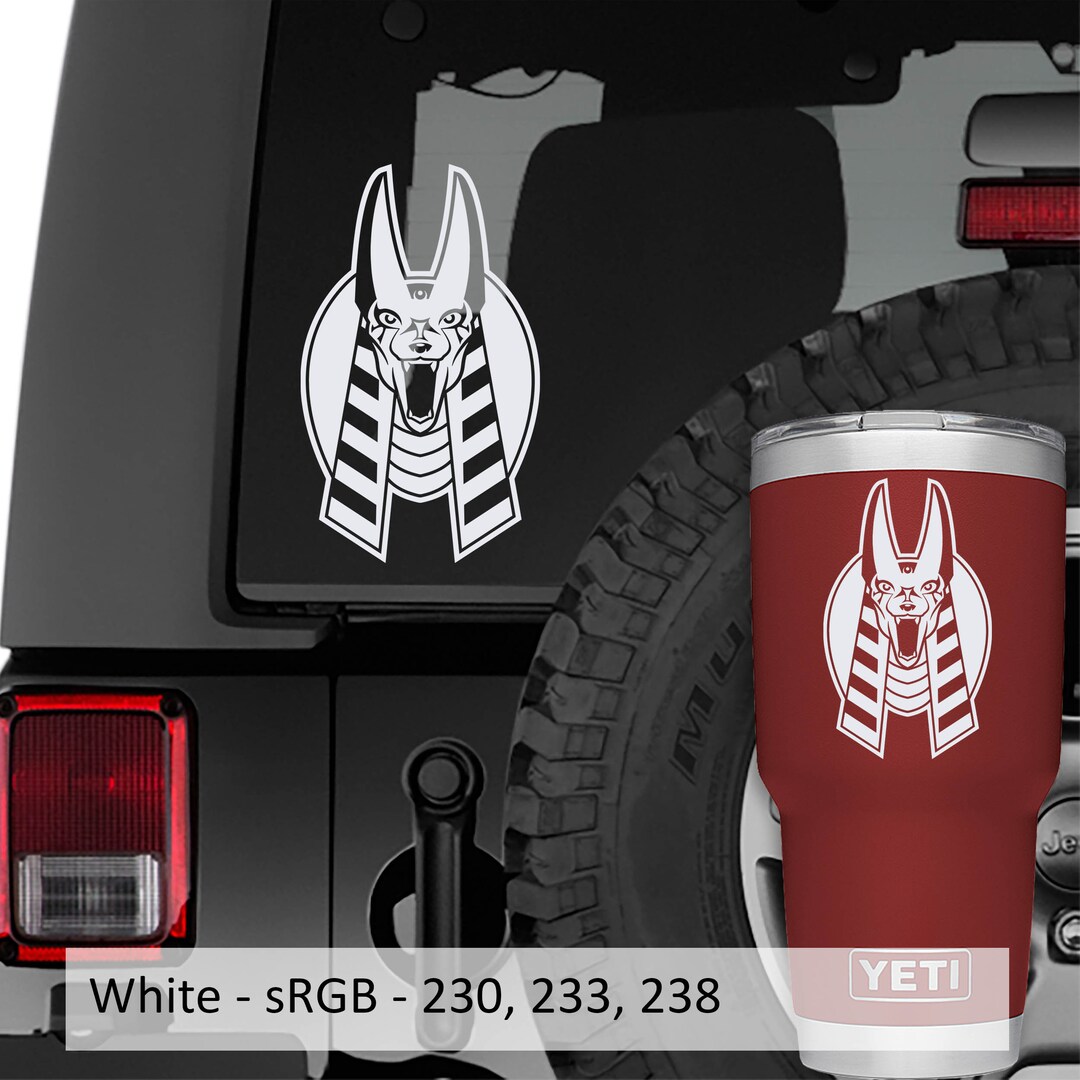 Egyptian Anubis Jackal Head Vinyl Decal | Ancient Mythology Sticker for ...