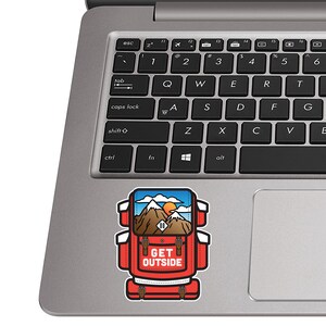 Get Outside Backpack Vinyl Decal Sticker Travel Backpacking Nature ...