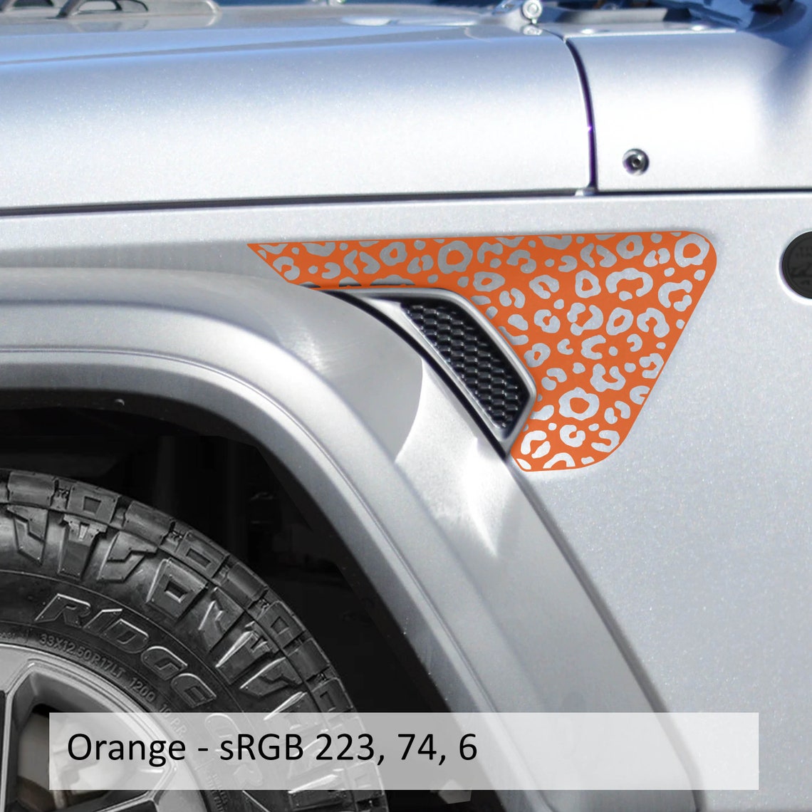 Leopard Print Fender Vent Vinyl Decal | Fits Jeep Wrangler JL ...