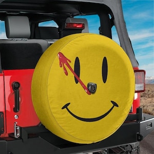 Spare Tire Comedian's Bloody Smiley Face Cover With Backup Camera Hole ...
