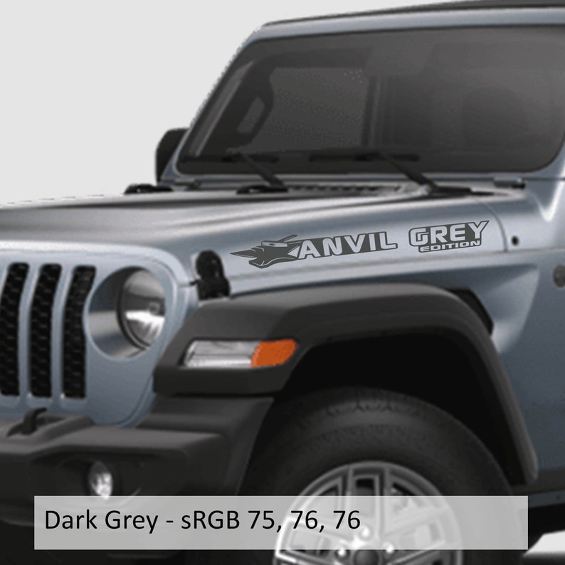Anvil Grey Edition Vinyl Transfer Hood Decals, Custom Off-road Graphics ...