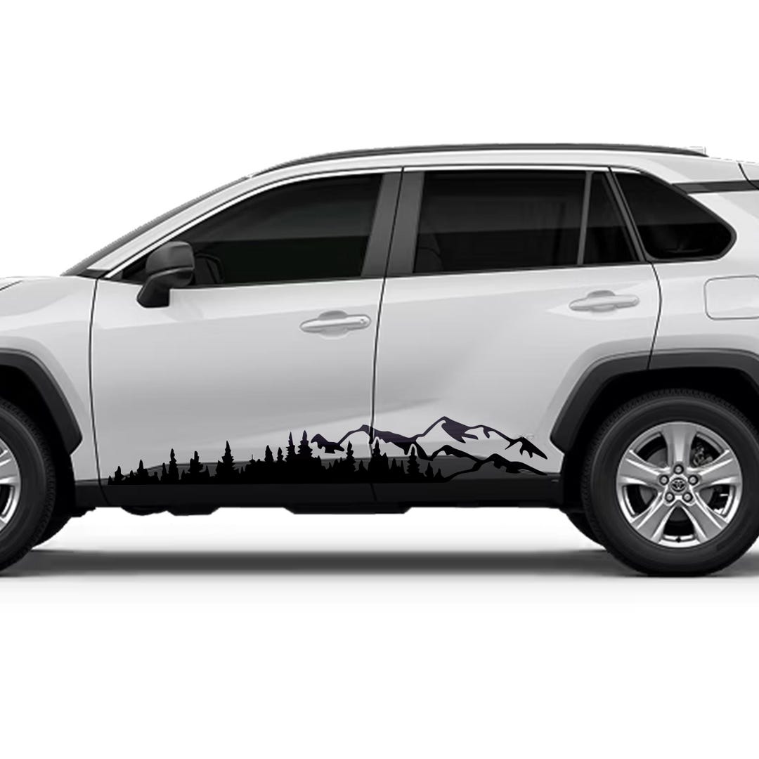 Mountain Forest 2pcs Rocker Vinyl Transfer Decal Fits Toyota Gen 5 RAV4 ...