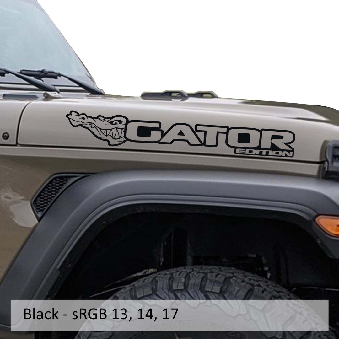 Gator Edition Vinyl Transfer Hood Decals, Custom Off-road Graphics for ...