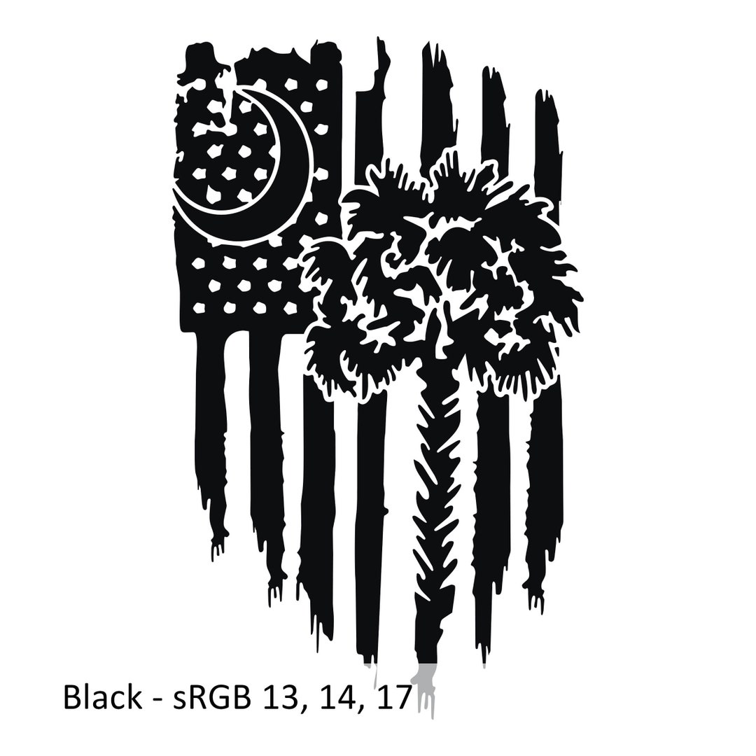South Carolina American Flag Vinyl Decal Sticker - Etsy