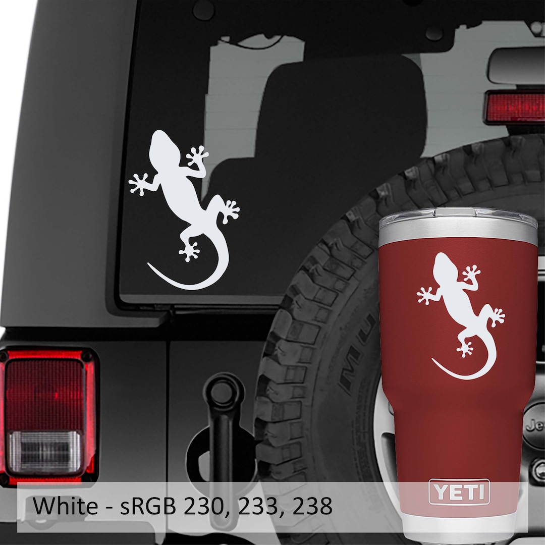 Gecko Lizard Vinyl Decal | Monitor Reptile Window Sticker | Chameleon ...