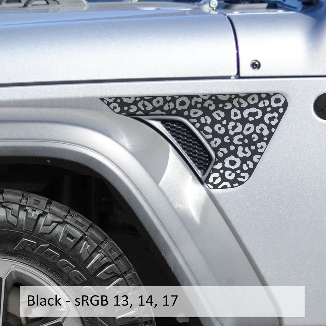 Leopard Print Fender Vent Vinyl Decal | Fits Jeep Wrangler JL ...