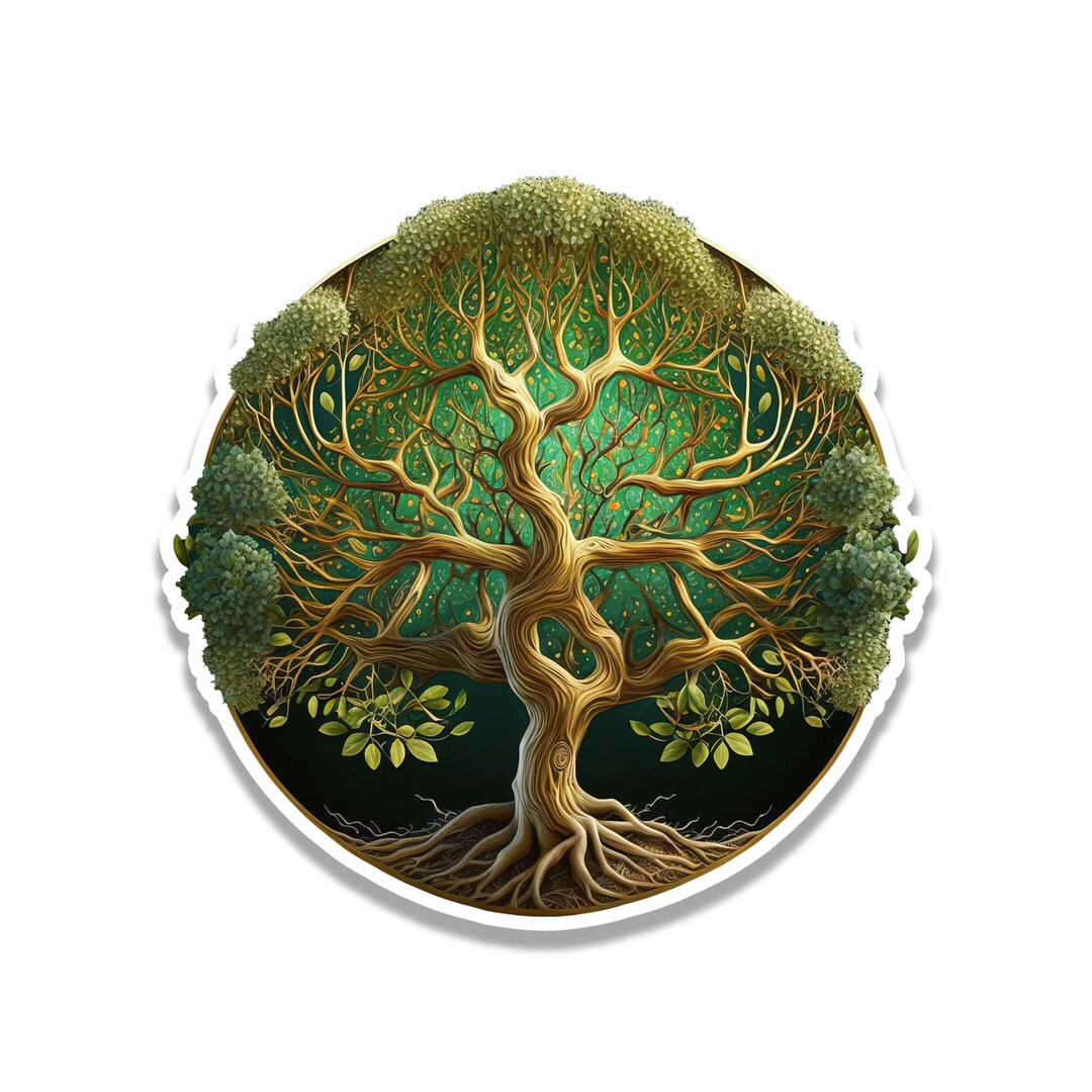 Yggdrasi Tree of Life Vinyl Sticker for Suitcase, Celtic Knot Tree ...