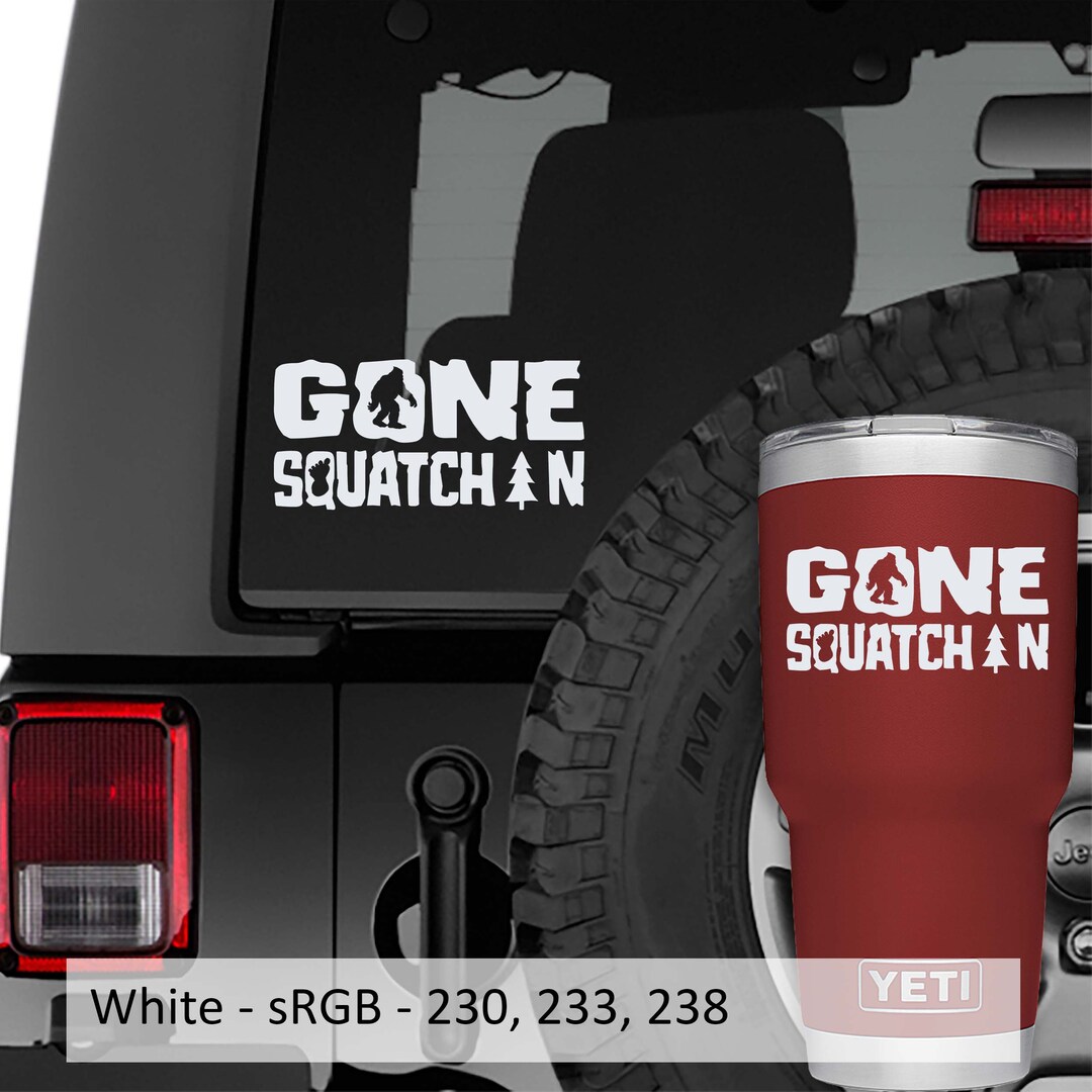 Bigfoot Gone Squatchin Vinyl Decal Sticker - Etsy