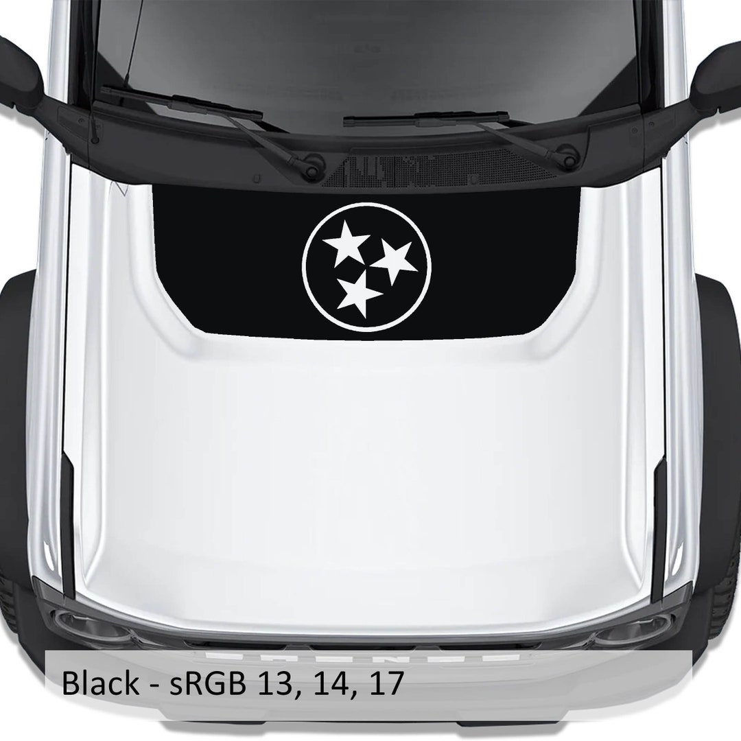 Tennessee Flag Blackout Hood Vinyl Decal Fits Ford Bronco 2021-2023 - Etsy