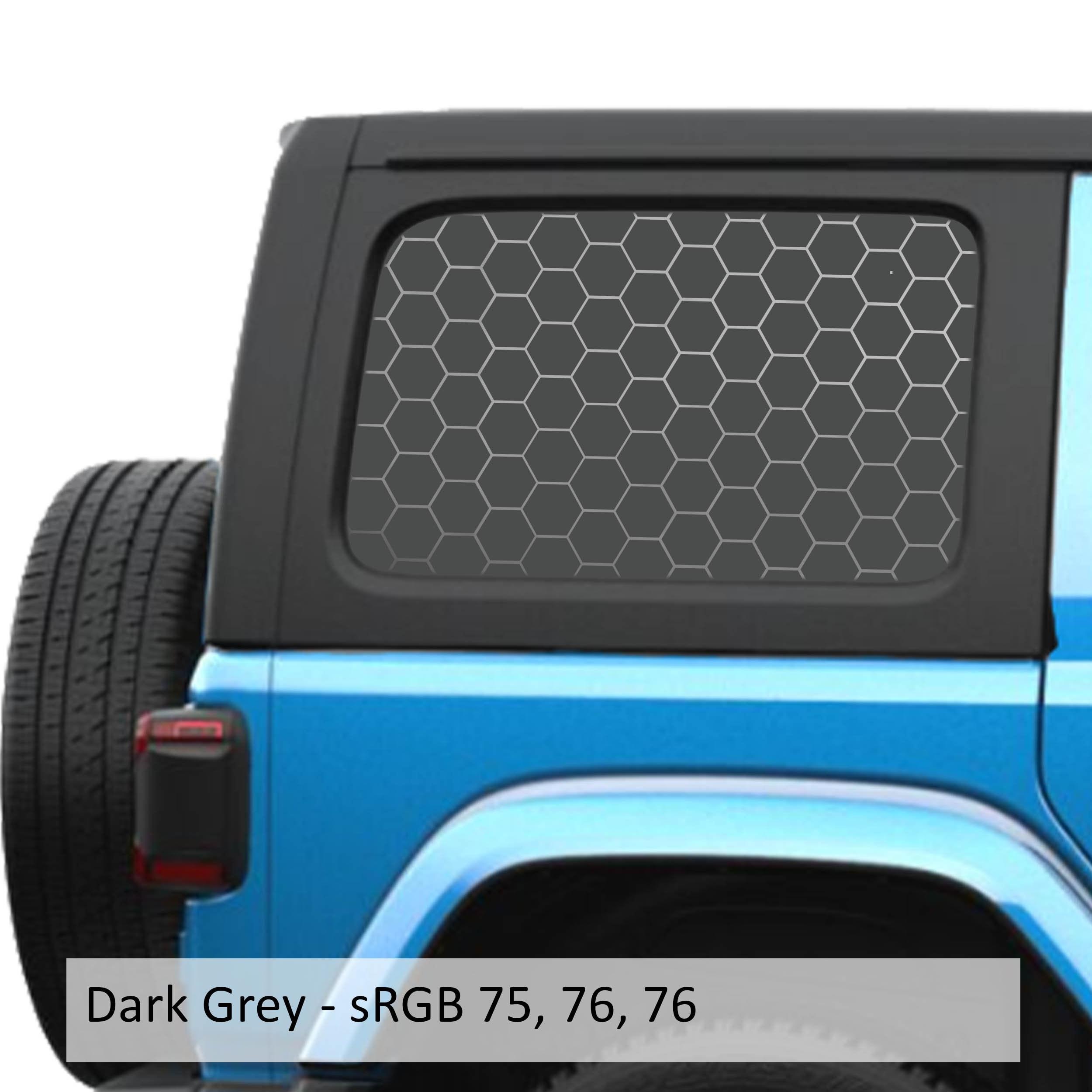 Honeycomb Hex Mesh Pattern Hardtop Window Decal Set - Fits Jeep ...