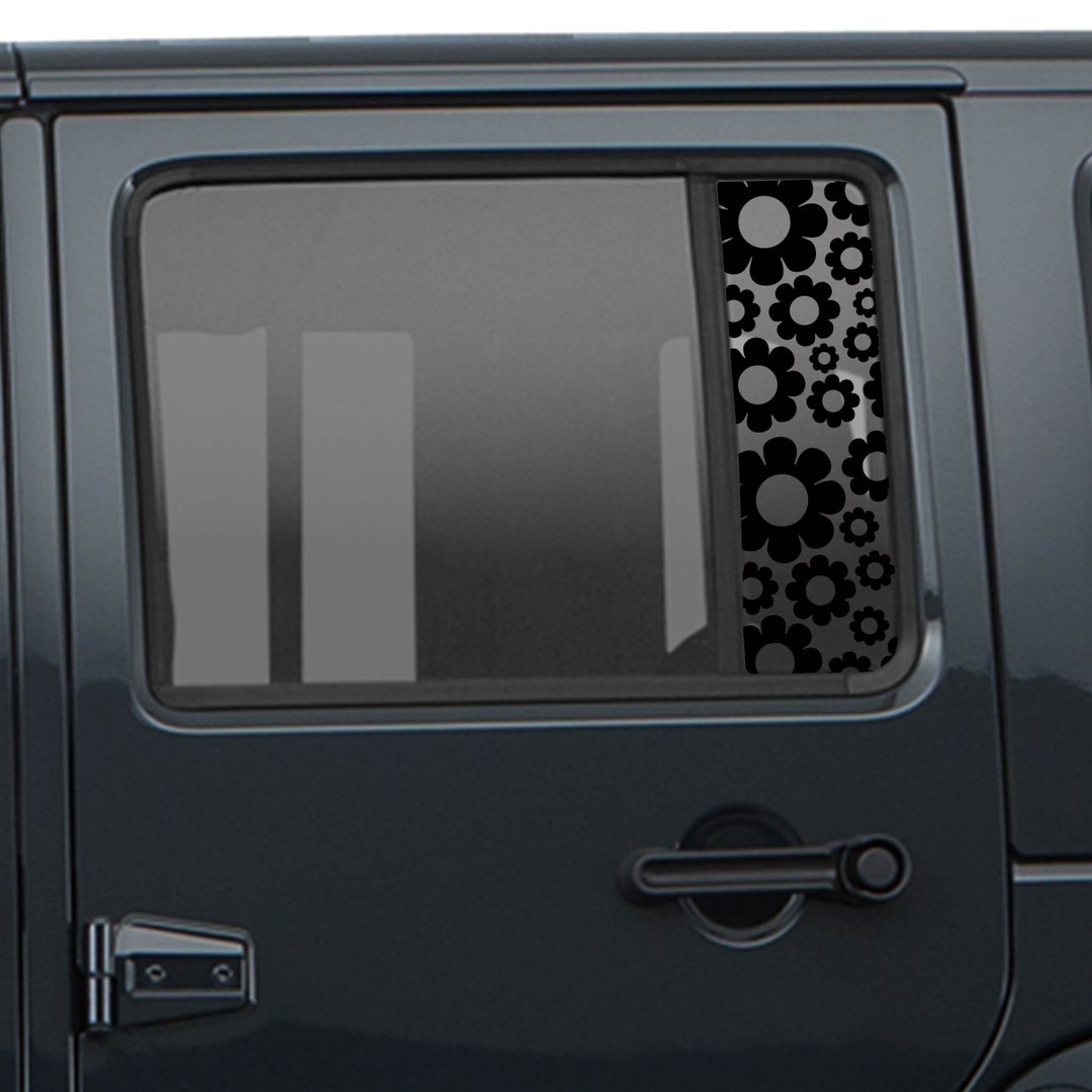 Daisy Pattern Side Window Vinyl Decal Set - Fits 2006-2017 Jeep ...