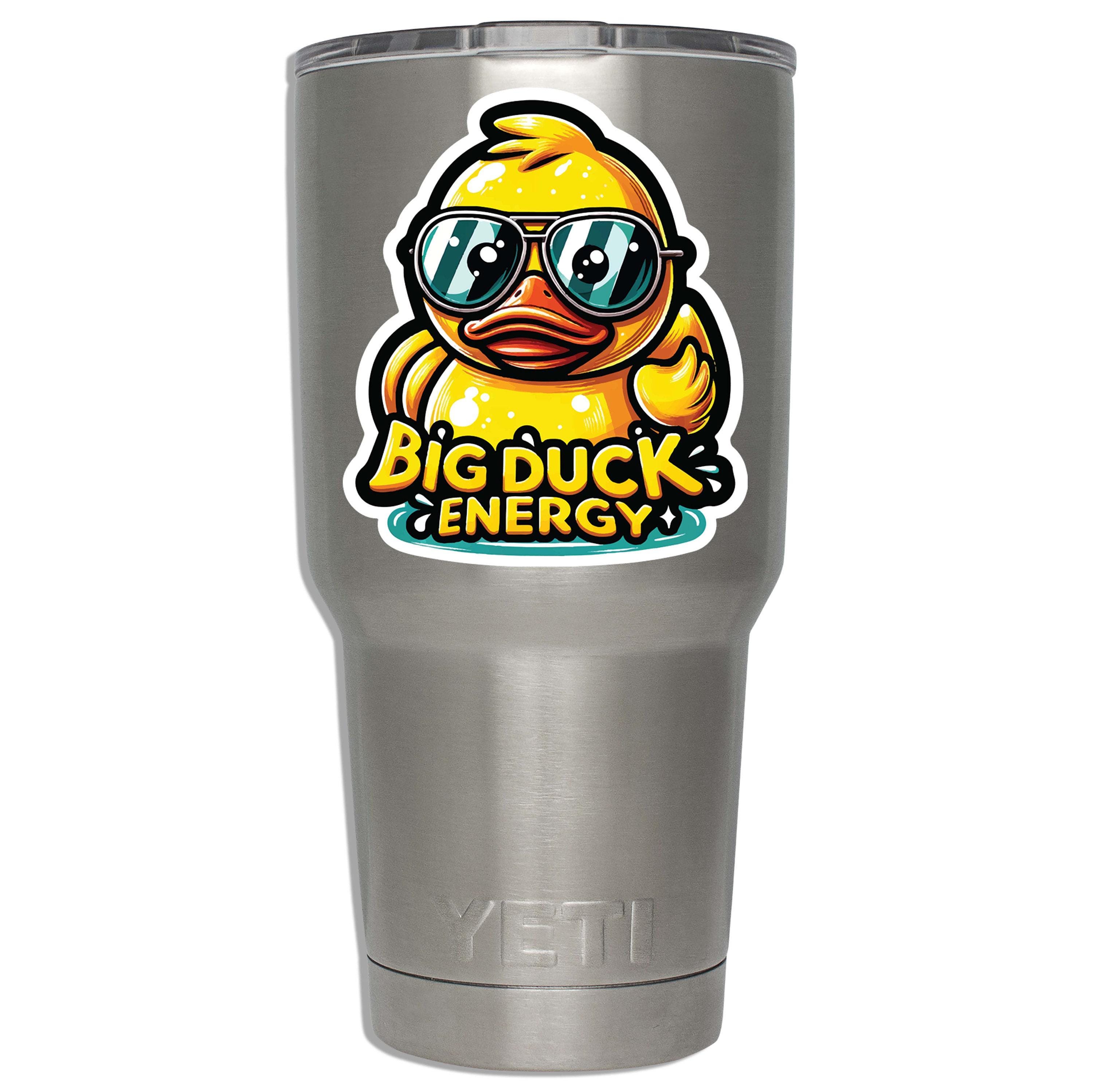 Big Duck Energy Vinyl Sticker | Funny Rubber Ducky Aviator Decal for ...