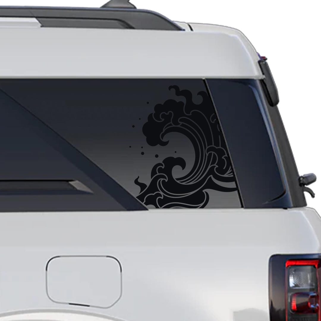 Ocean Tidal Wave Rear Quarter Side Window Decals Fits 2021+ Bronco ...