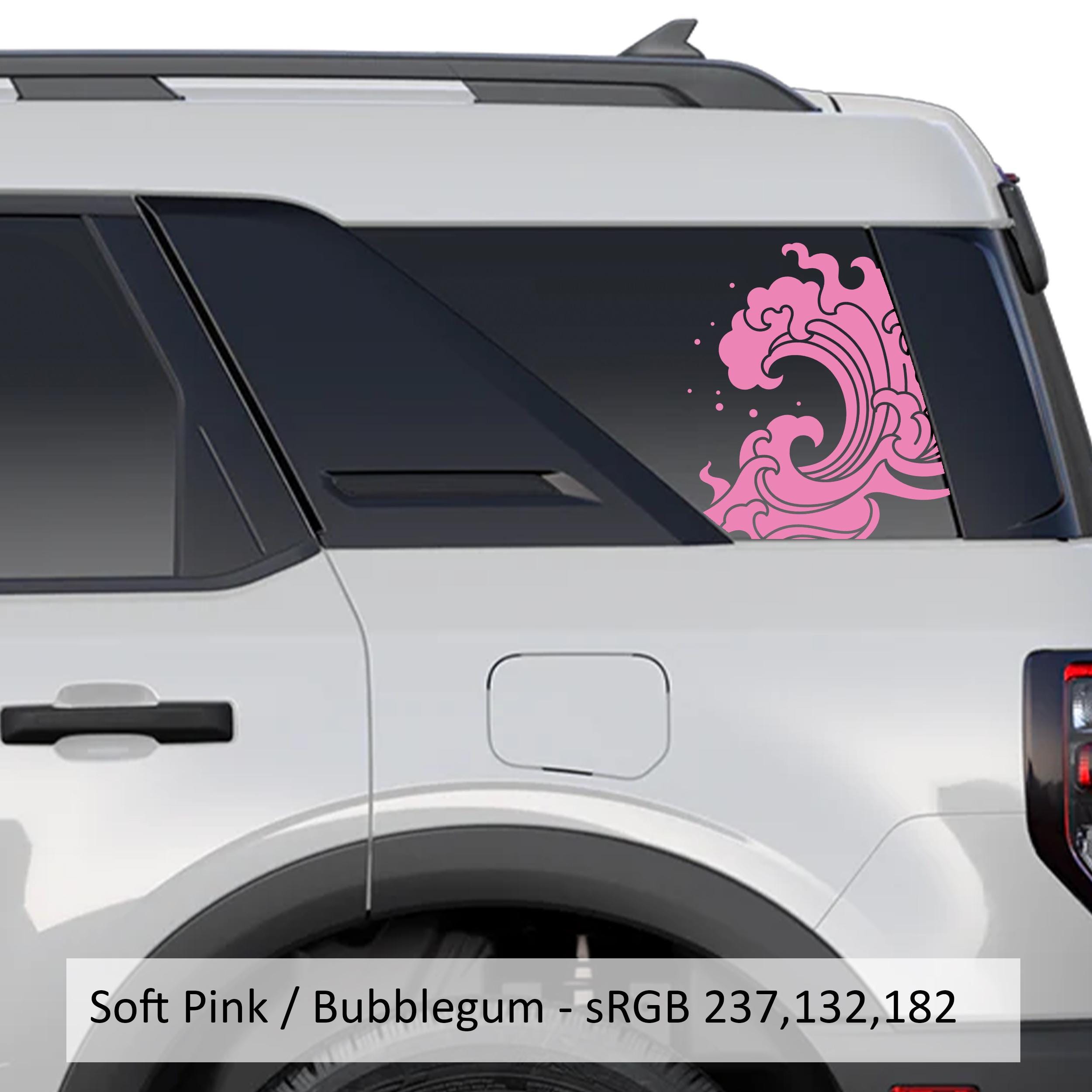 Ocean Tidal Wave Rear Quarter Side Window Decals Fits 2021+ Bronco ...