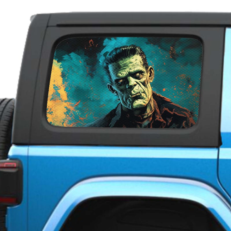 Frankenstein Window Decal - Etsy