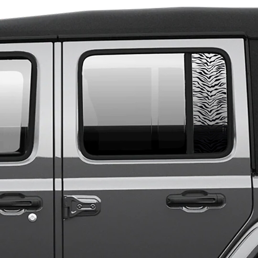 Tiger Print Pattern Side Window Vinyl Decal Set - Fits 2018+ Jeep ...