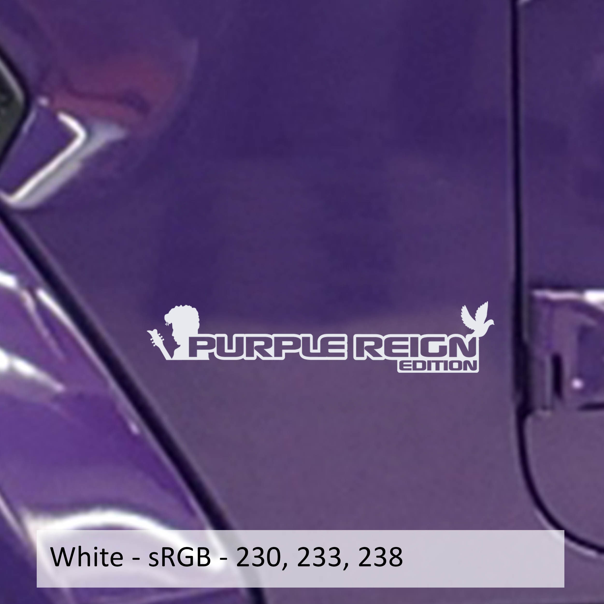 Purple Reign Edition Vinyl Transfer Fender Decals, Custom Off-road ...