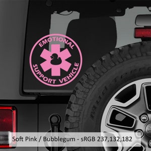 Emotional Support Vehicle Duck Off-road Vinyl Decal Windshield Sticker ...
