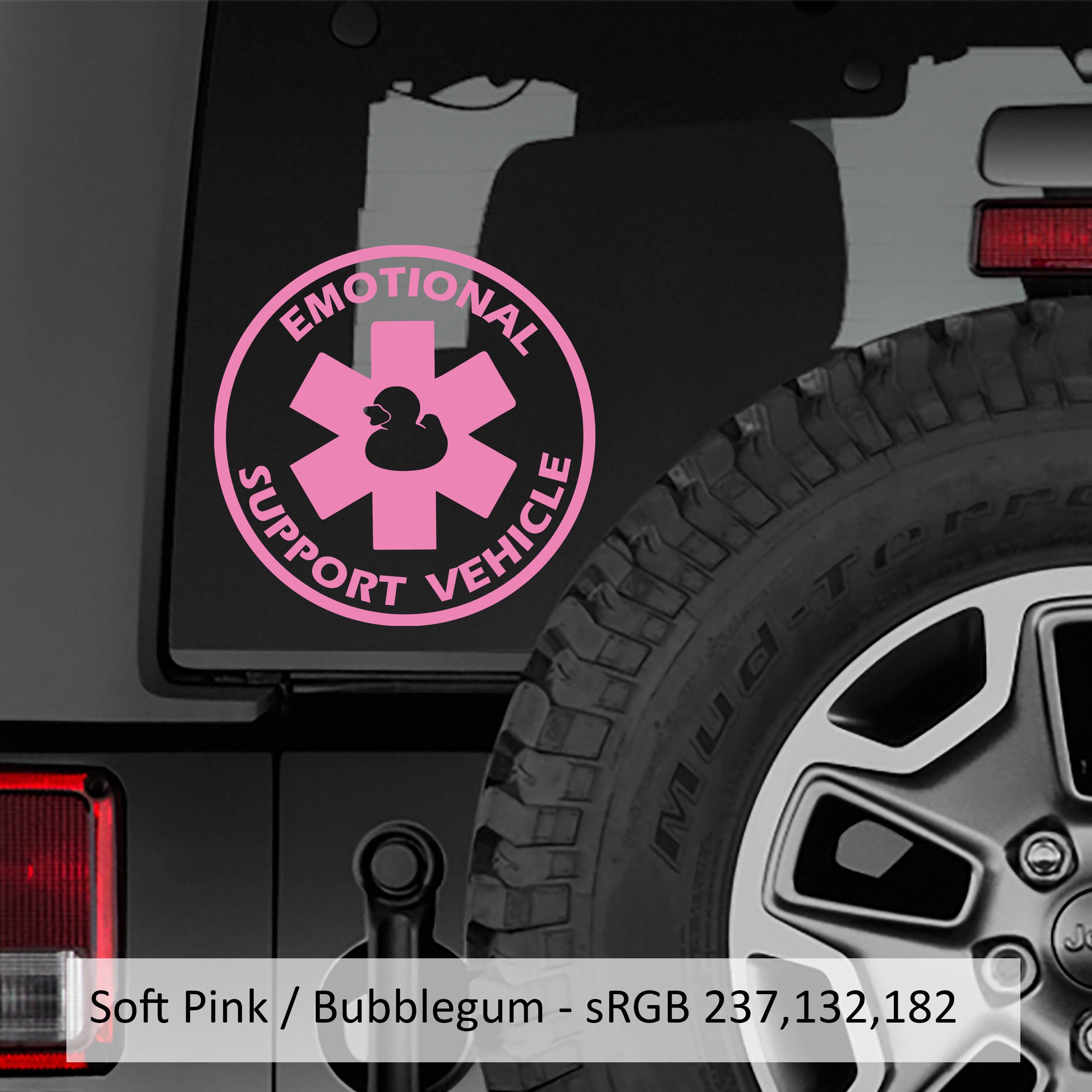 Vehicle Decal: Emotional Support Duck - Durable Off-road Vinyl - Etsy