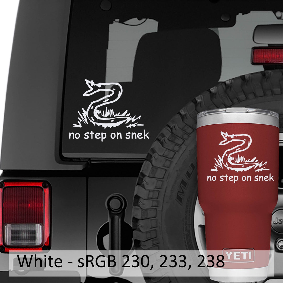 No Step on Snek Vinyl Transfer Decal Gadsden Flag Meme Parody Sticker ...