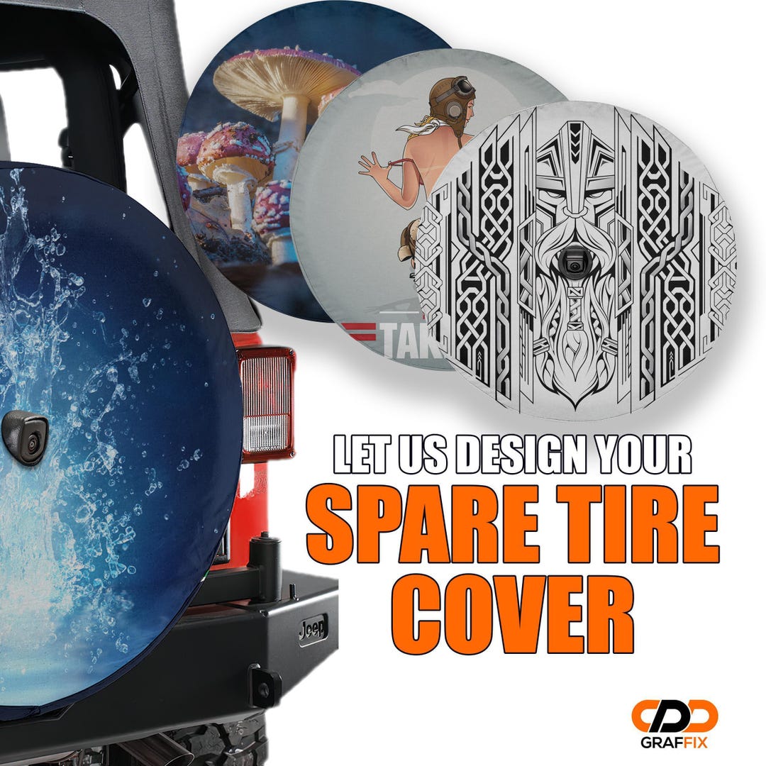 Design Your Own Custom Personalized Spare Tire Cover, All Sizes - Full ...