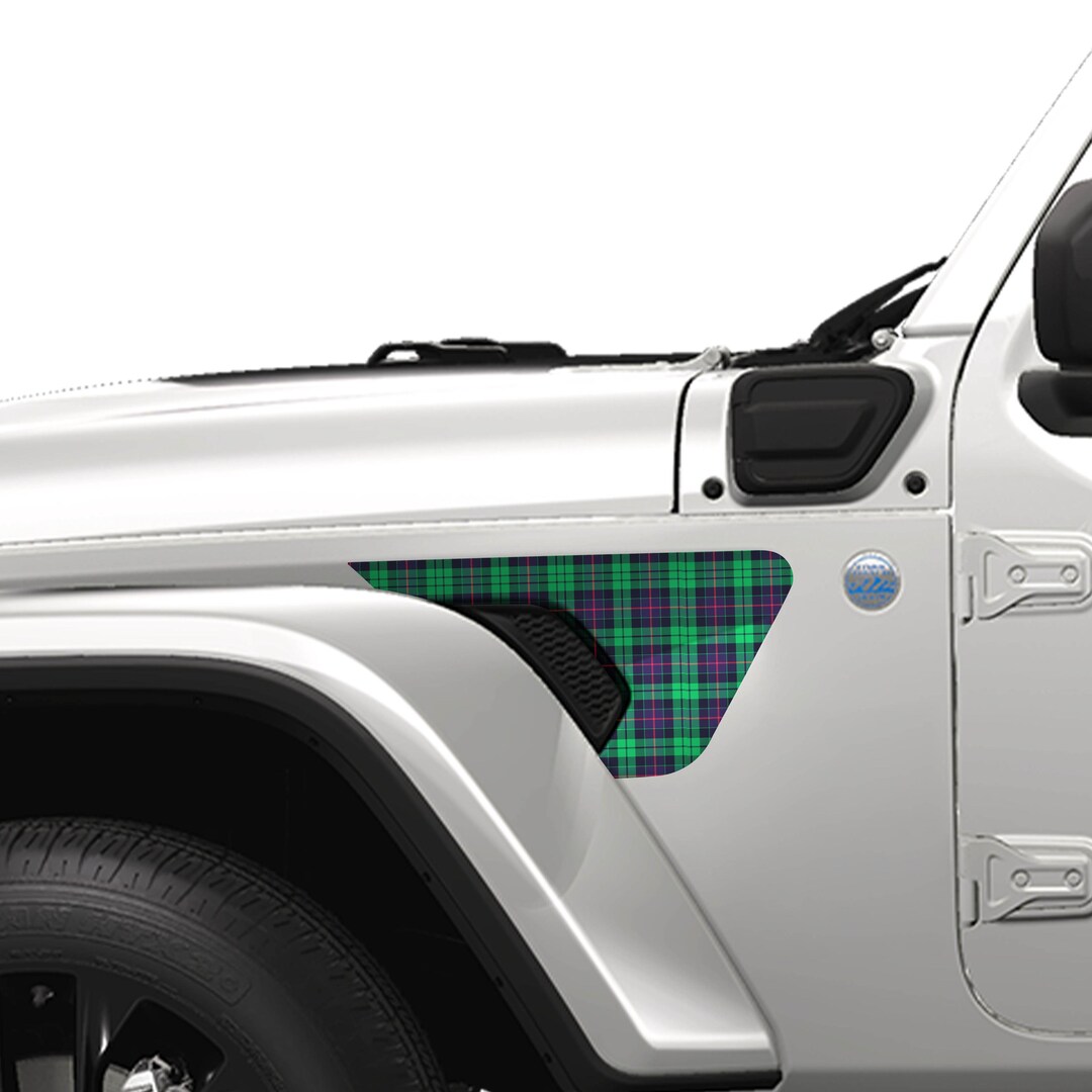 Plaid Pattern Vent Decal Set – Multiple Tartan Styles for Jeep Wrangler ...