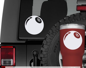 8 Ball Billiards Pool Sticker Decal - Etsy