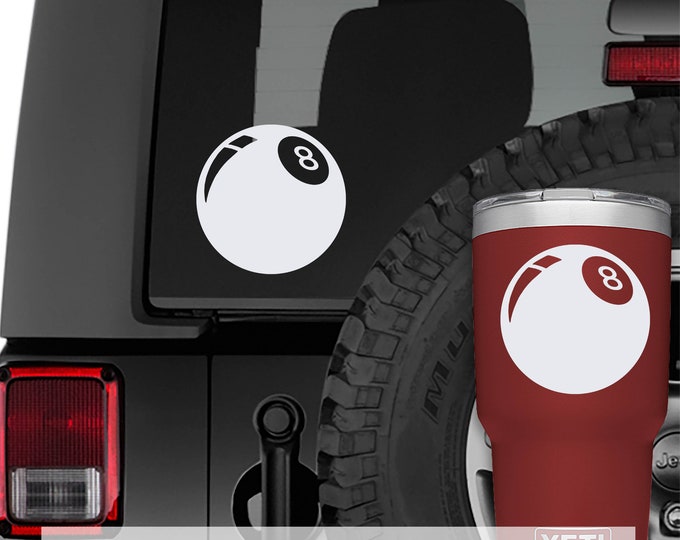 8 Ball Custom Vinyl Decal Sticker Choose Your Color and Size - Etsy