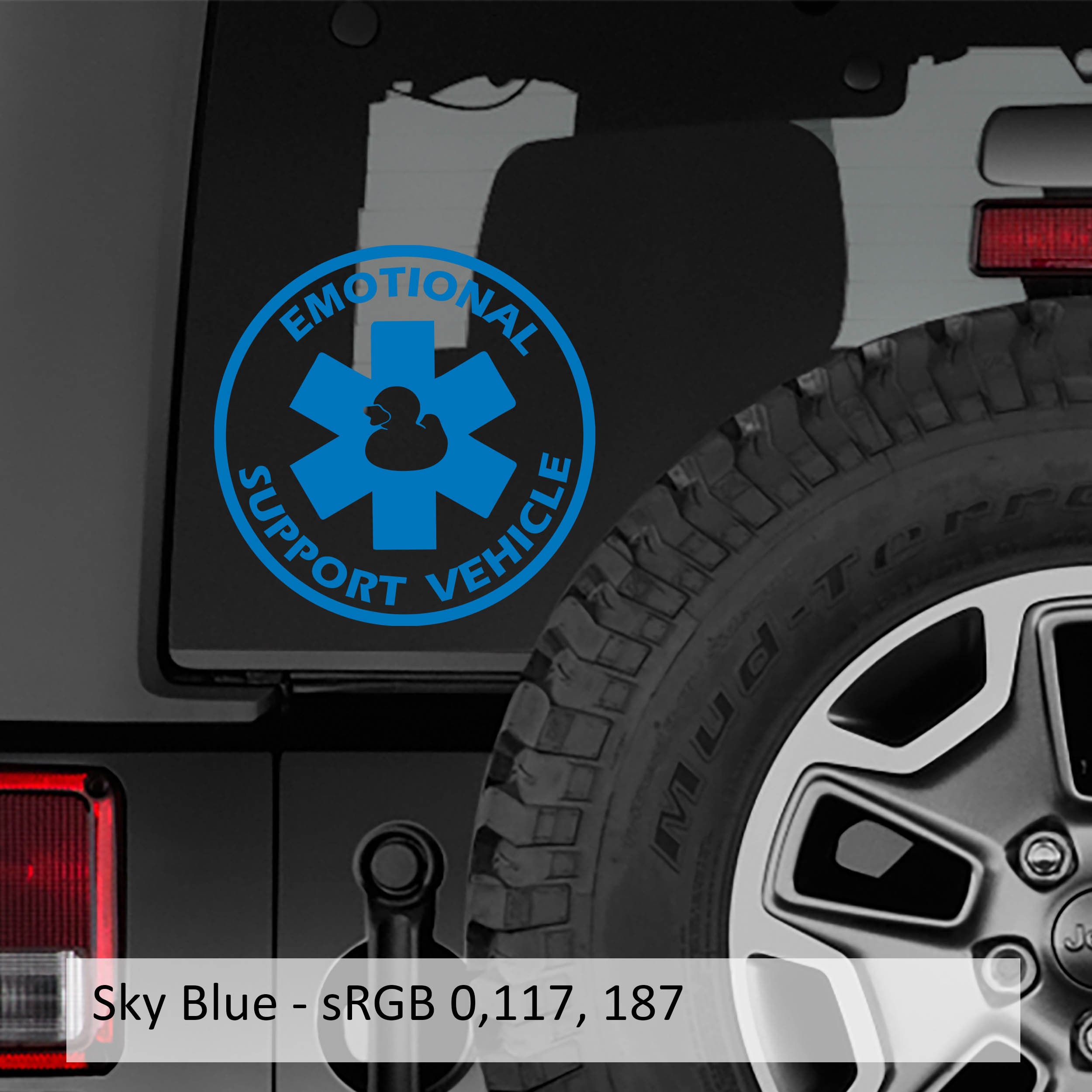 Vehicle Decal: Emotional Support Duck - Durable Off-road Vinyl - Etsy