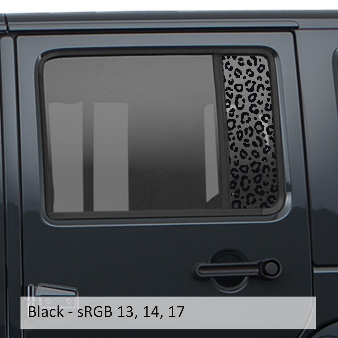 Leopard Print Pattern Side Window Vinyl Decal Set - Fits 2006 - 2018 ...