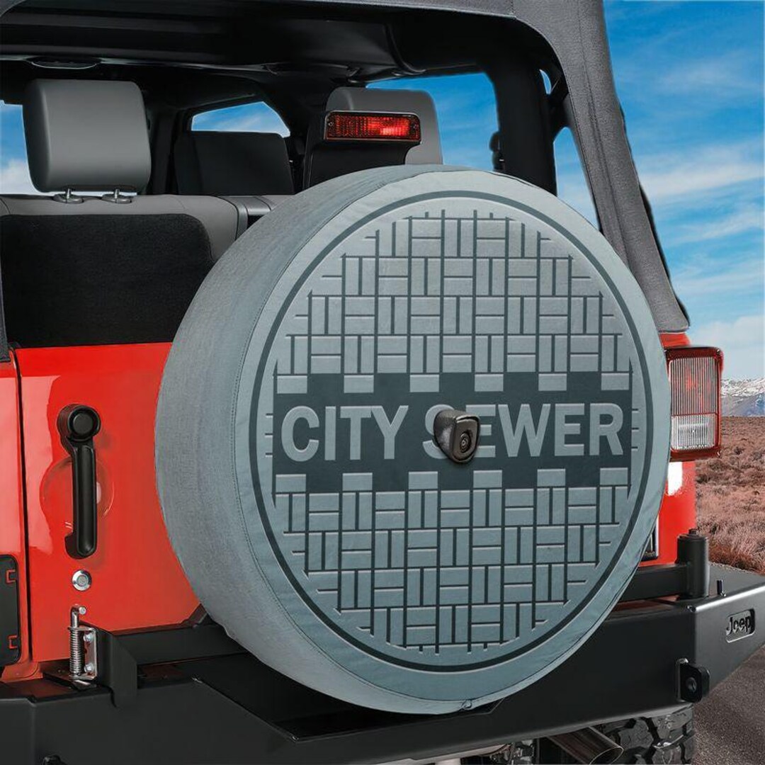 Jeep Wrangler Spare Tire Cover With Camera Hole