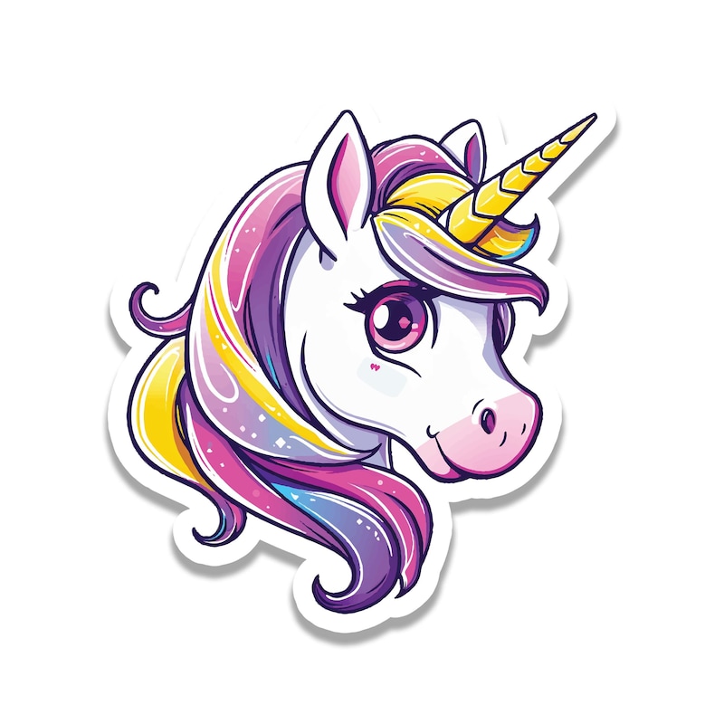 Unicorn Vinyl Sticker - Etsy