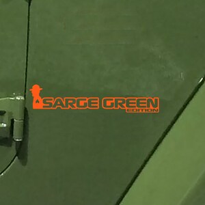 Sarge Green Edition Vinyl Transfer Fender Decals Custom Off-road ...