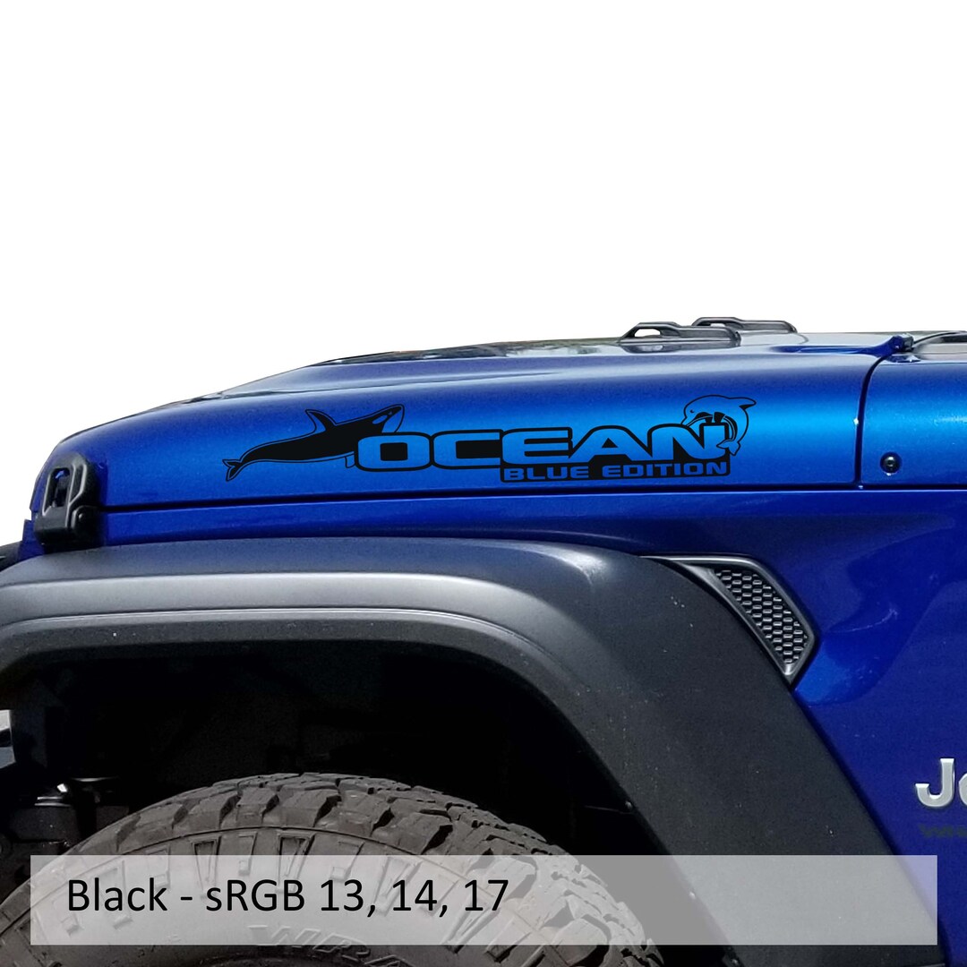 Ocean Blue Edition Hood Decal Set - Etsy