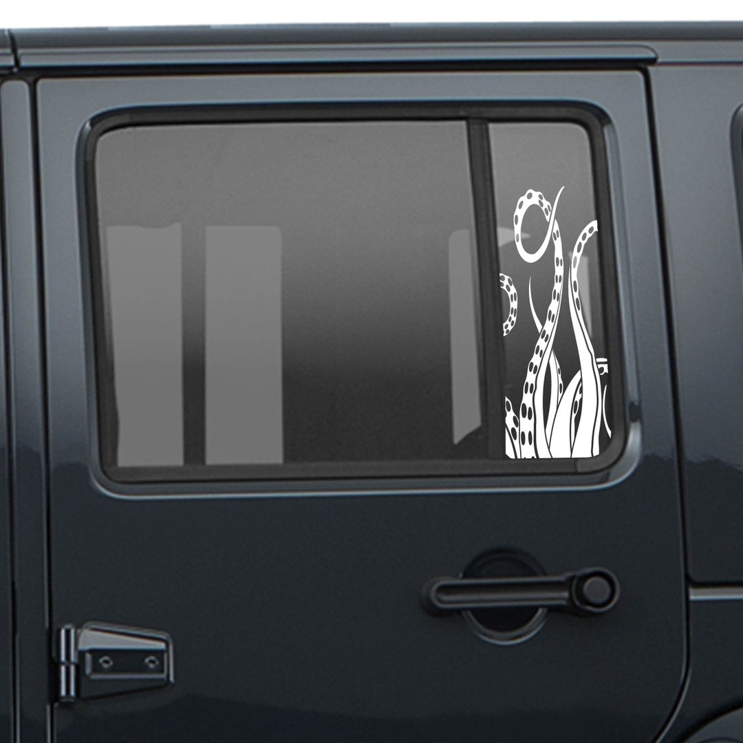 Tentacle Pattern Side Window Vinyl Decal Set Jeep Wrangler JKU 2006 to ...