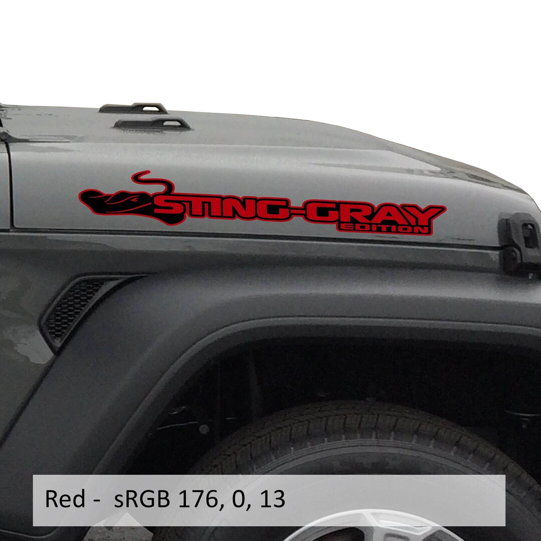 Sting-gray Edition 2-layered Hood Decal Set - Etsy