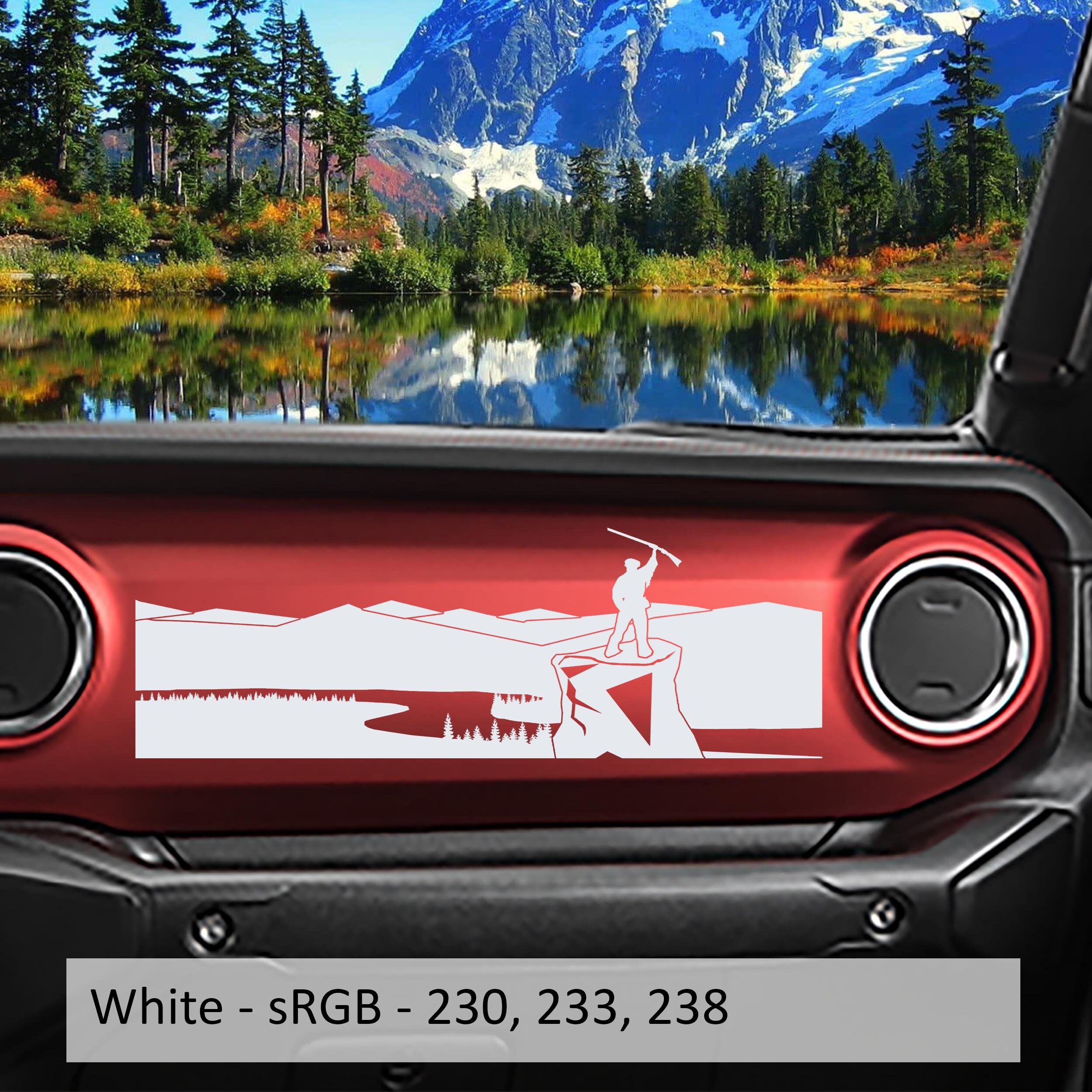 Mountaineer River View Dashboard Decal | Fits Jeep Wrangler JL ...