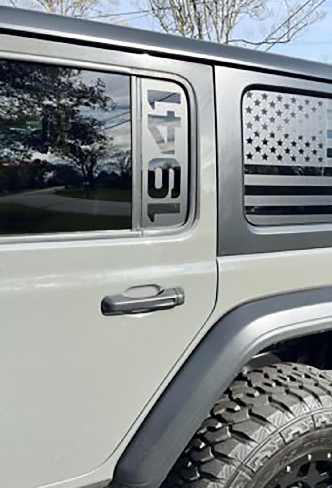 1941 Side Window Vinyl Decal Set for Jeep Wrangler JLU and Gladiator JT ...