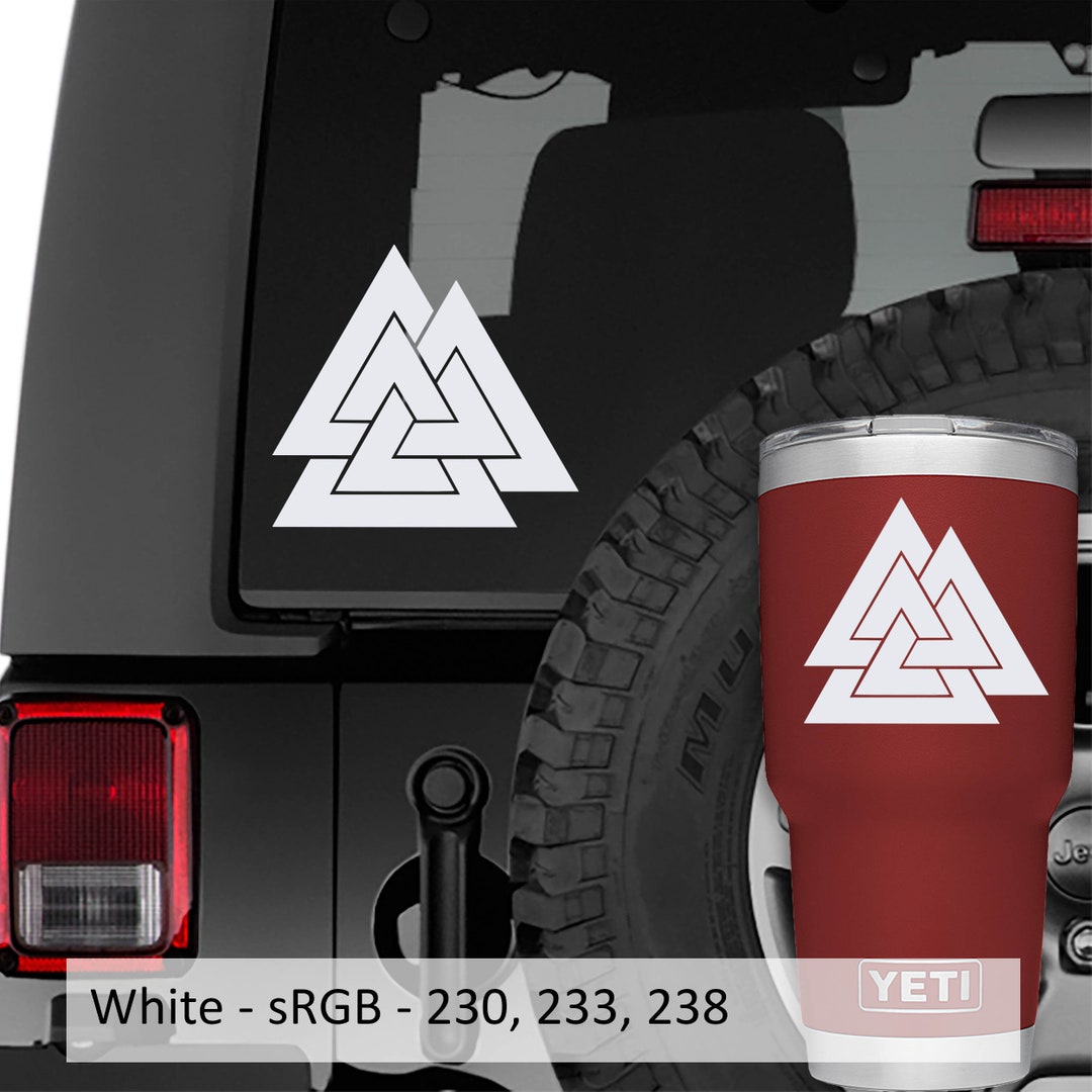 Valknut Knot of the Slain Vinyl Decal Norse Mythology Sticker for Cars ...