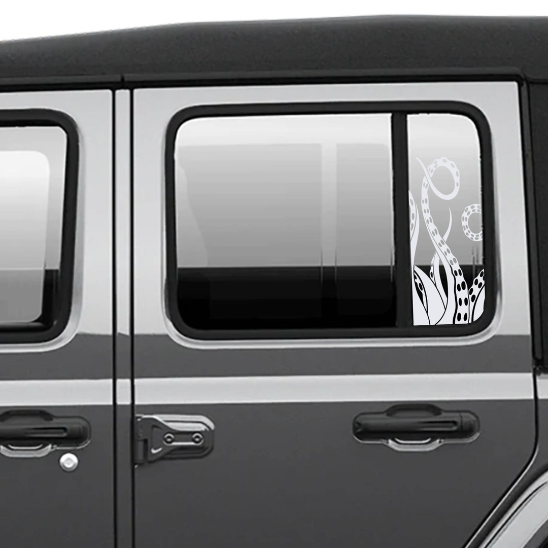 Tentacle Pattern Side Window Vinyl Decal Set - Fits Jeep Wrangler JLU ...