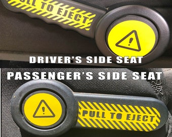 Ejector Seat pull to Eject Sticker. Pair of Vinyl Decals. Fits: Jeep Wrangler JK/JKU - Etsy