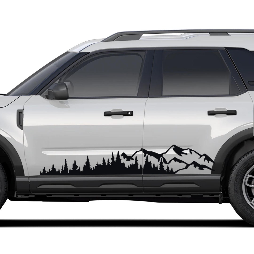 Mountain Forest 2pcs Side Panel Vinyl Decal Fits Ford Bronco Sport (4 ...
