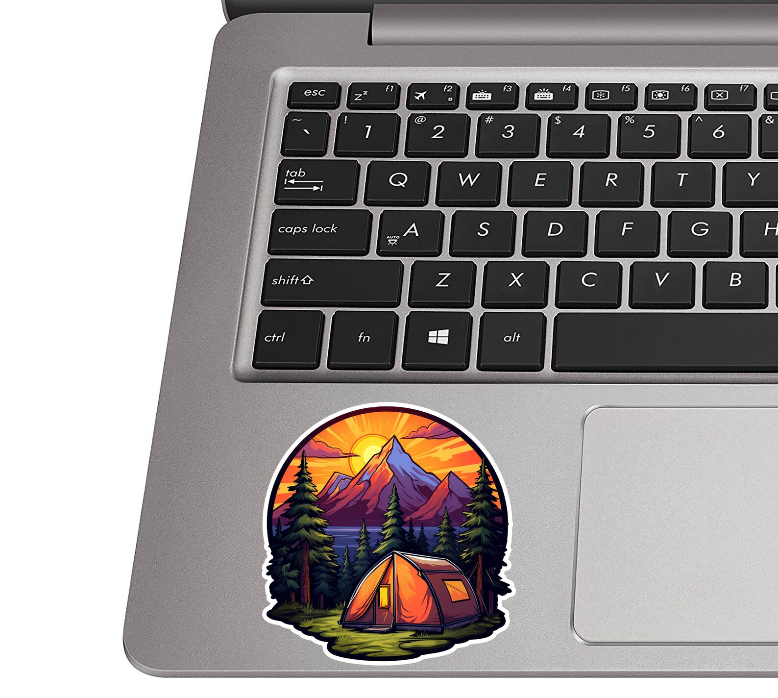 Sunrise Tent Camping Vinyl Sticker - Etsy