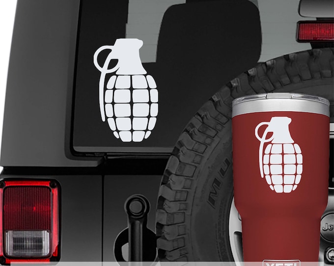 Hand Grenade Car, Window, WALL Decal , Military Army Sticker Vinyl Car ...