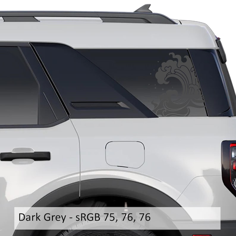 Ocean Tidal Wave Rear Quarter Side Window Decals Fits 2021+ Bronco ...