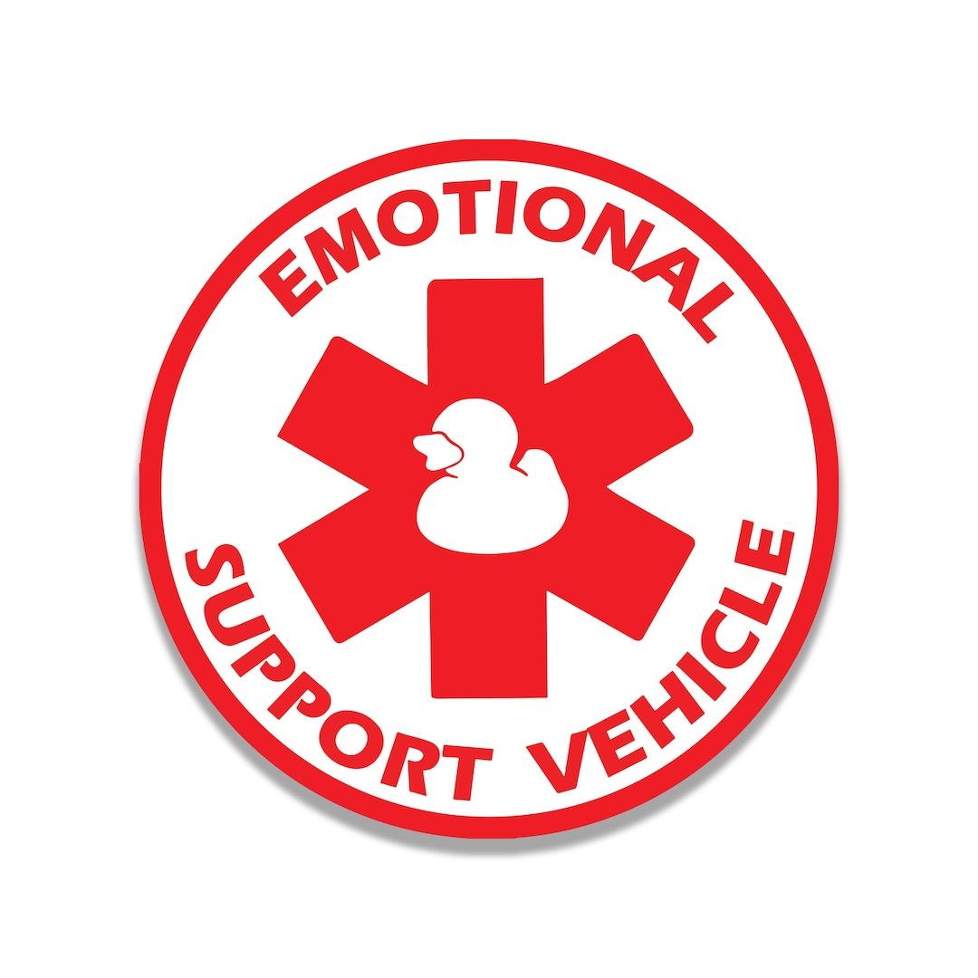 Emotional Support Vehicle Duck Off-road Car Vinyl Sticker for Your Off ...
