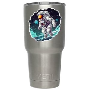 Sci-fi Space Man Astronaut Space Walk Vinyl Sticker - Etsy