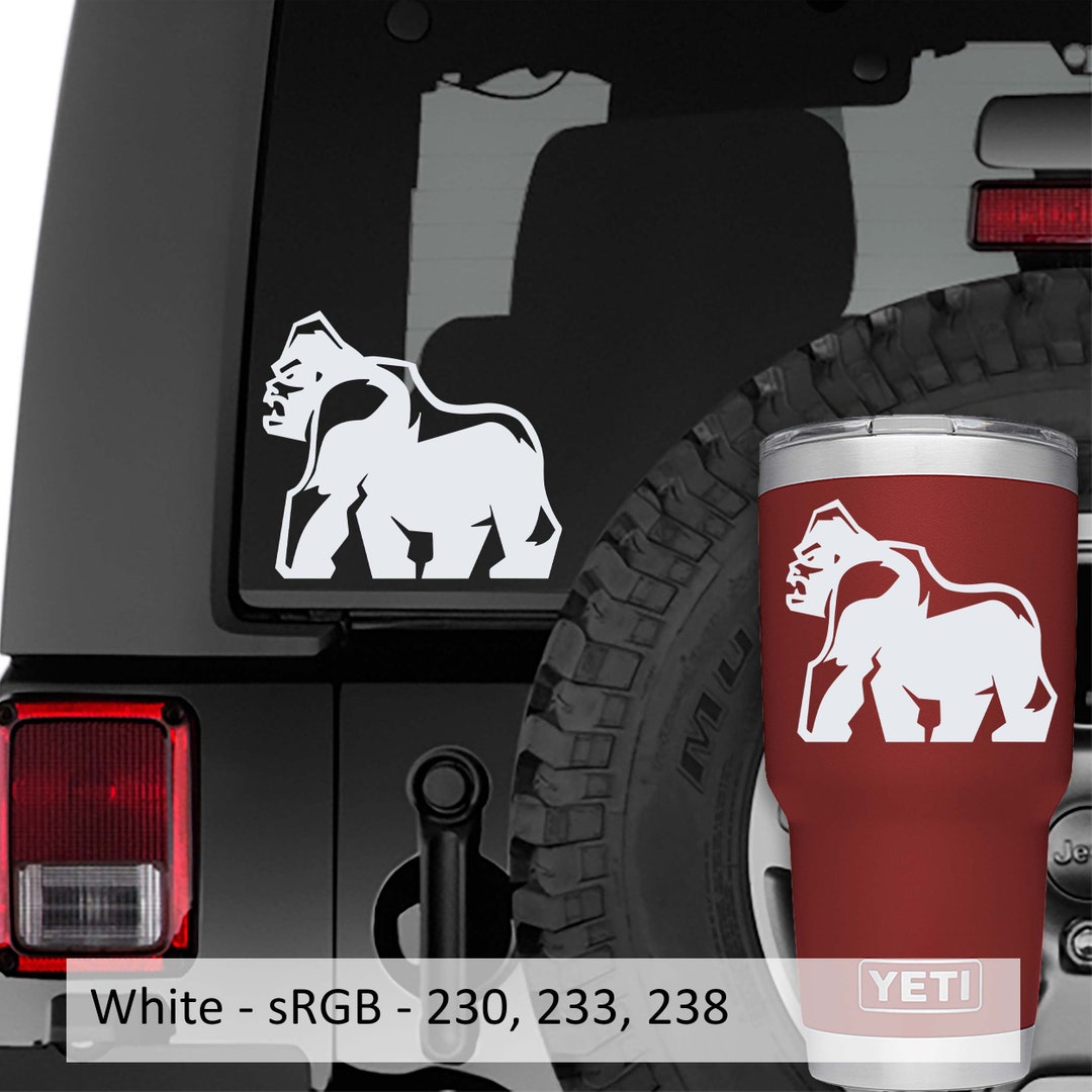 Silverback Gorilla Vinyl Decal - Etsy