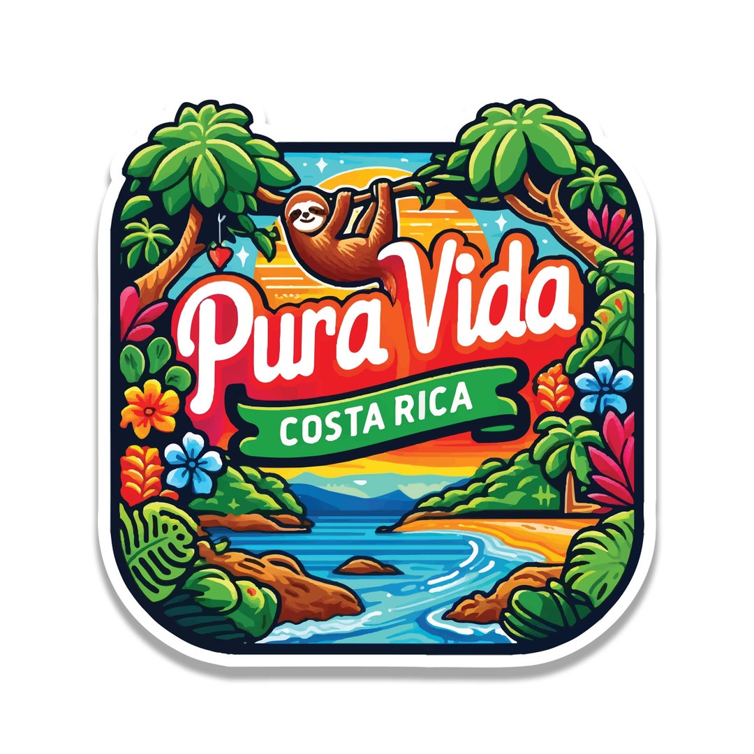 Pura Vida Tropical Vinyl Sticker Pure Life Travel Decal for Laptop ...